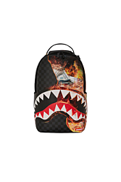 Sprayground Tas Shark Check Backpack Zwart